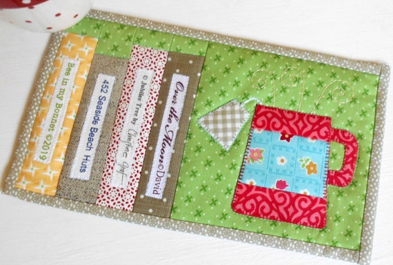 Tea and Books Mug Rug Pattern | Etsy
