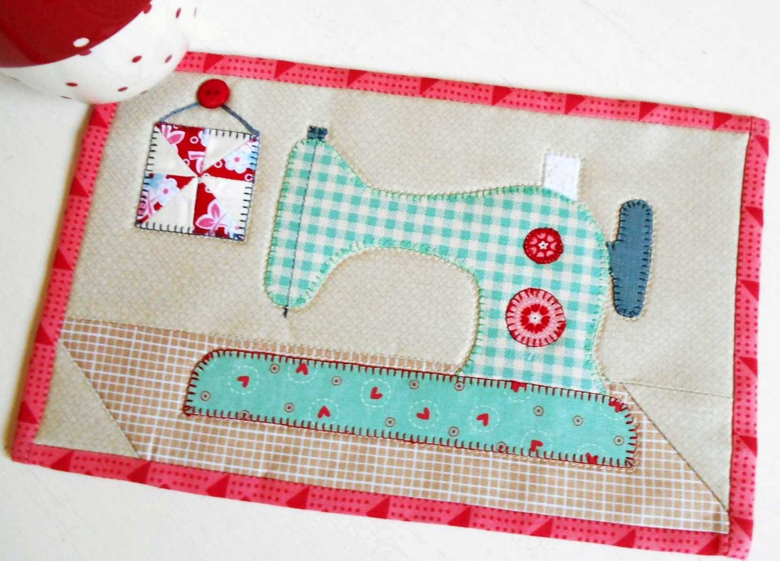 Sewing Machine Mug Rug Pattern - Etsy UK