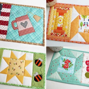 One Block Mug Rugs Pattern Book - 10 Mini Quilts Using a Single Block ...
