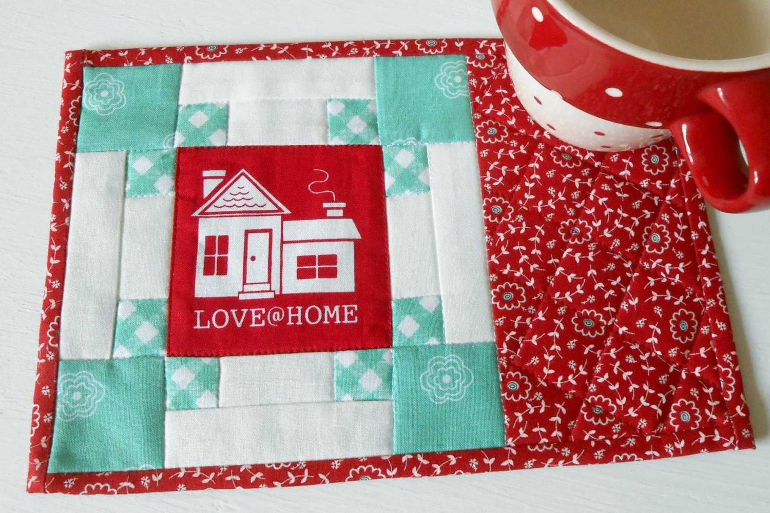 Patchwork Corners Mug Rug Pattern - Etsy