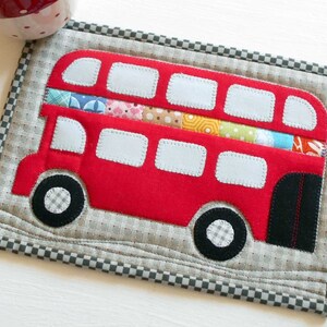 London Bus Skinny Runner and Mug Rug - Etsy UK