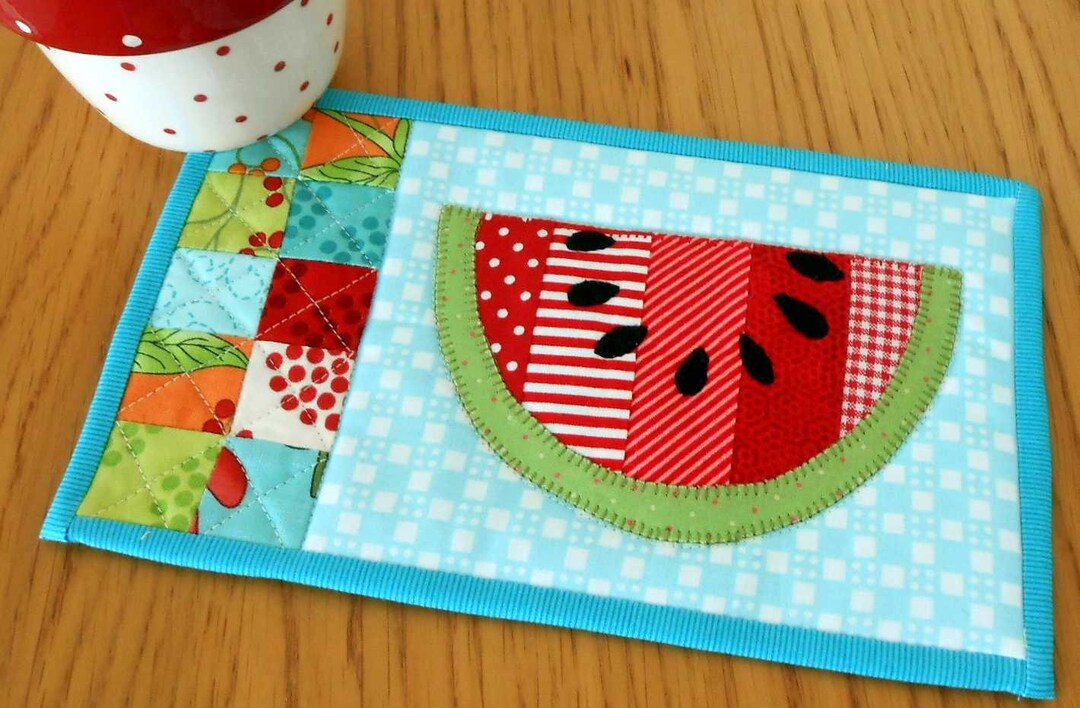 Summer Watermelon Mug Rug Pattern - Etsy