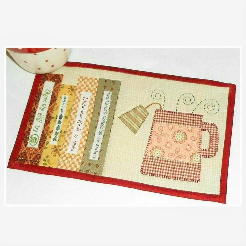 Tea and Books Mug Rug Pattern - Etsy Canada