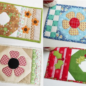 One Block Mug Rugs Pattern Book - 10 Mini Quilts Using a Single Block ...