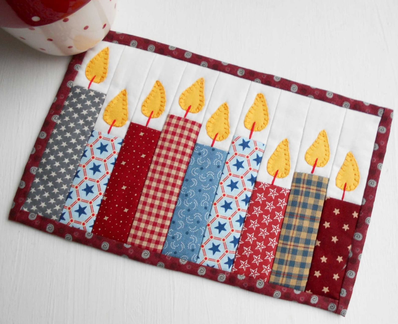 Celebration Candles QAYG Mug Rug - Etsy