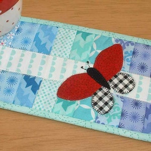 Butterfly Patch Mug Rug Pattern and 6" Quilt Block - Etsy