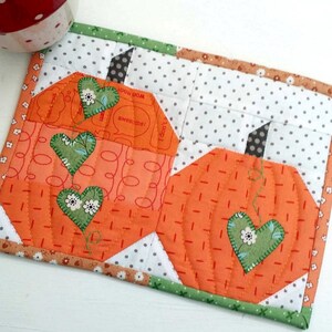 The Patchsmith's Autumn Mug Rug Pattern Pack - Etsy UK