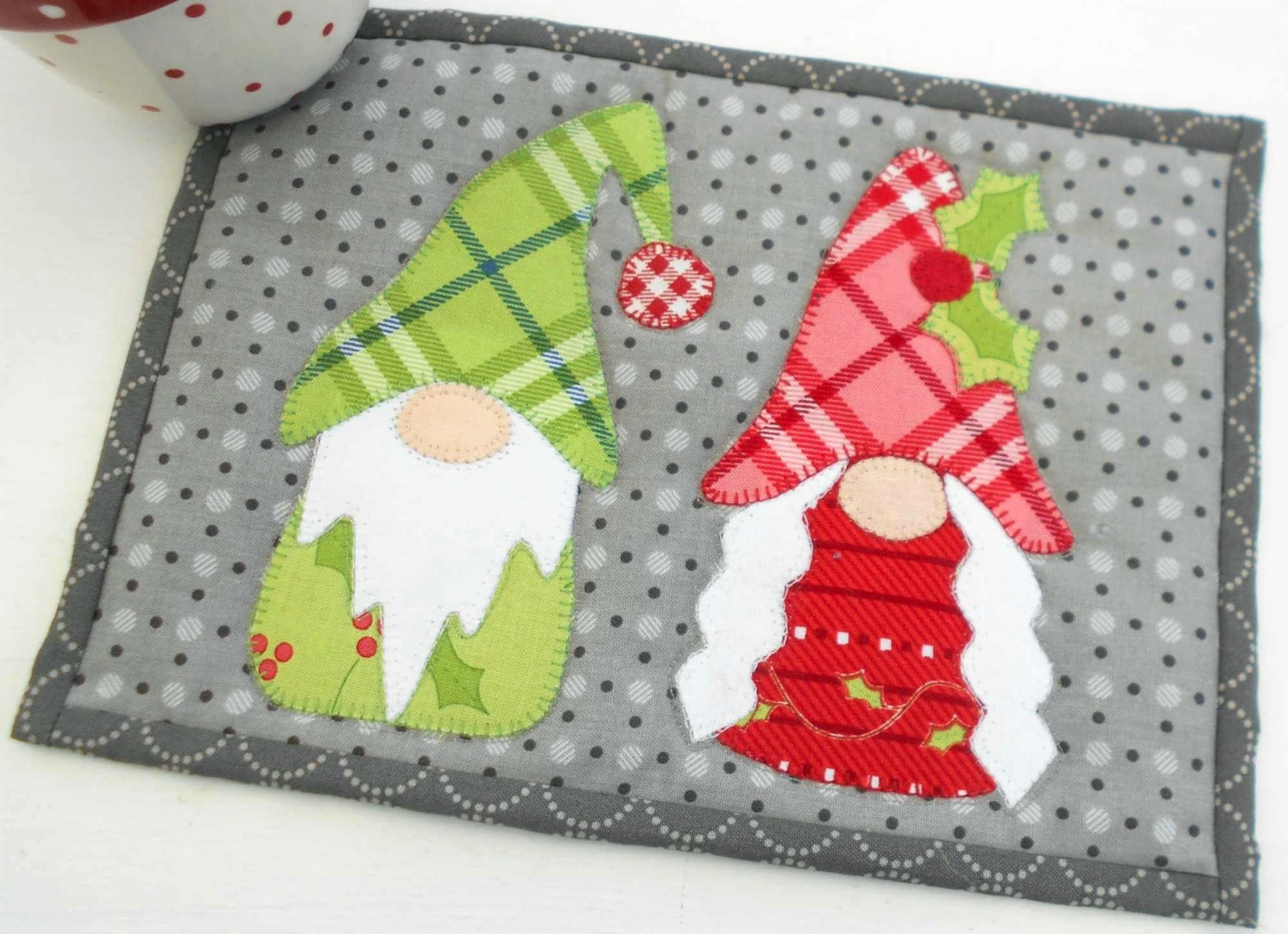 Nordic Gnomes Mug Rug Pattern - Etsy