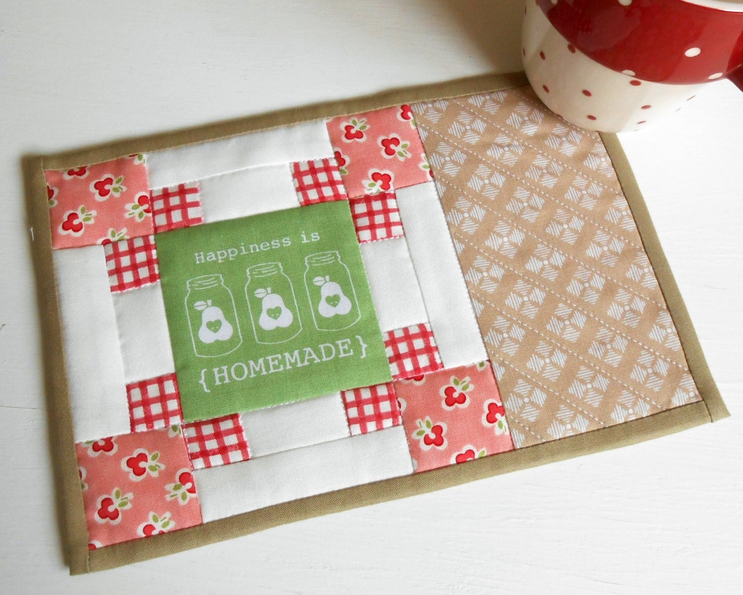 Patchwork Corners Mug Rug Pattern - Etsy