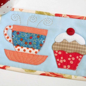 Tea and Cake Mug Rug - Etsy