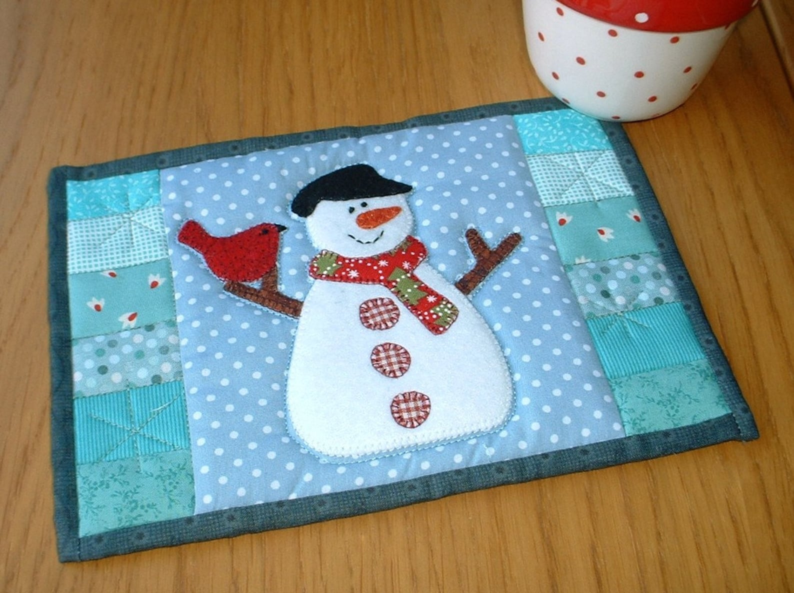 Snowman Mug Rug Pattern | Etsy