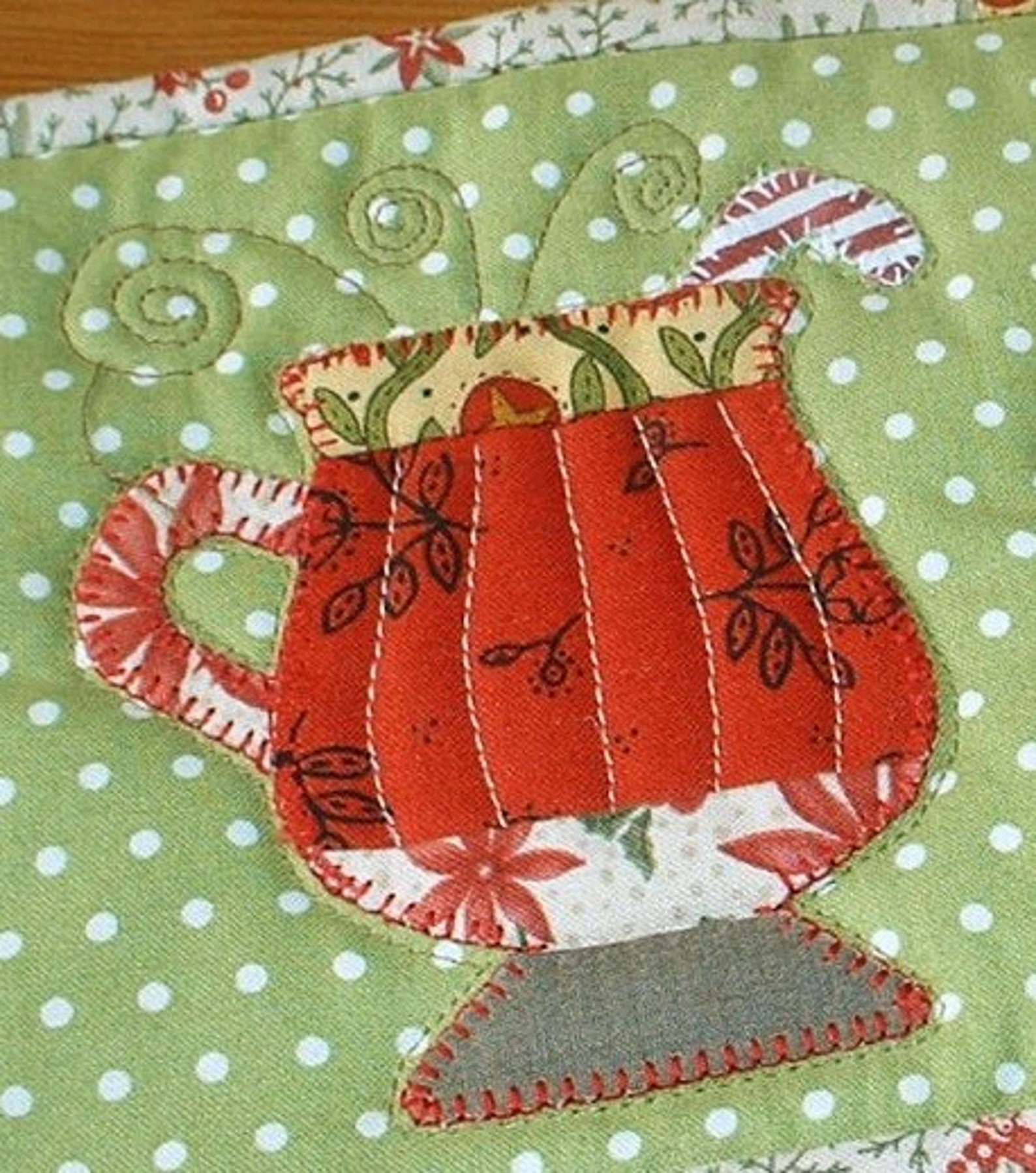 Gingerbread Cup Mug Rug Pattern | Etsy