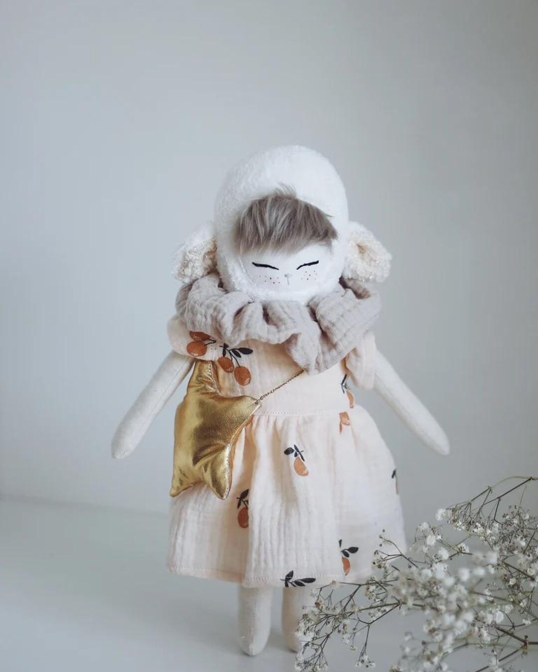 Sheep Doll With Star and Clothes, Ready to Ship, Christmas Present, Toy ...