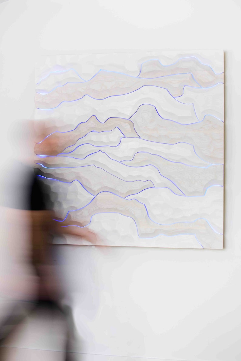 Wall Art 3d Wood Wall Art Modern Art Unique Art Color Changing Art Work ...