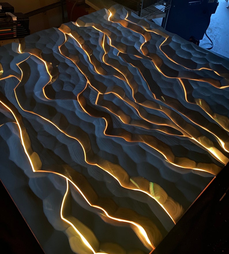 Wall Art 3d Wood Wall Art Modern Art Unique Art Color Changing Art Work ...