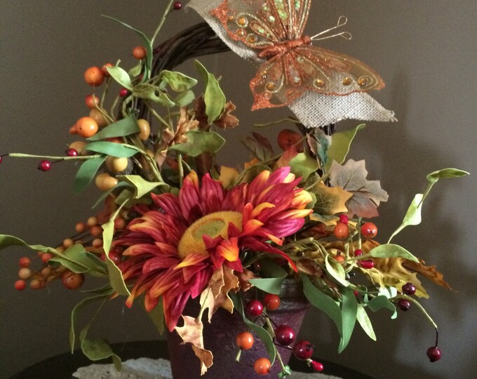 Unique Fall Centerpiece Floral Arrangement Autumn - Etsy