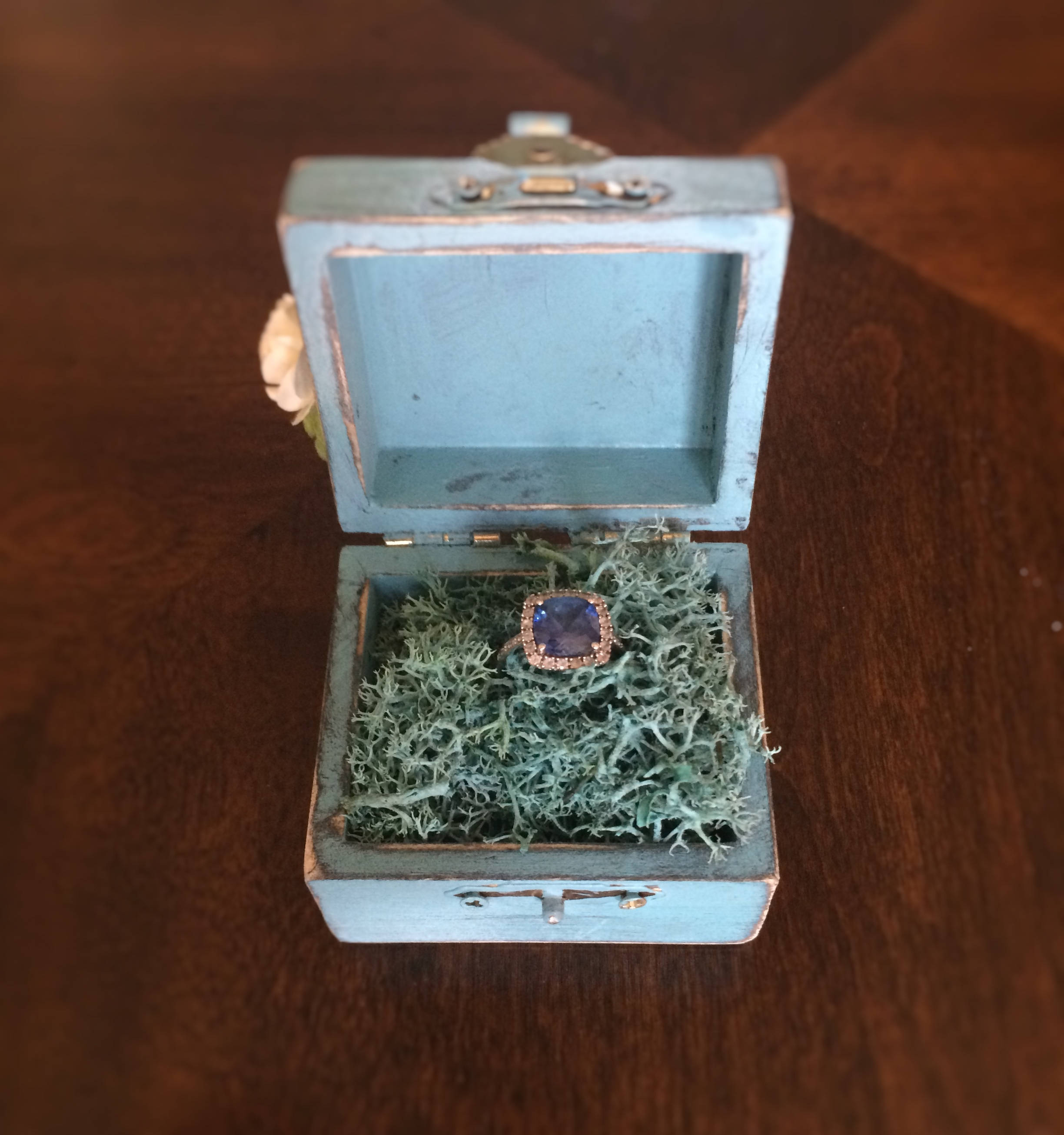 Engagement Ring Box Small Ring Holder Personalized Ring - Etsy