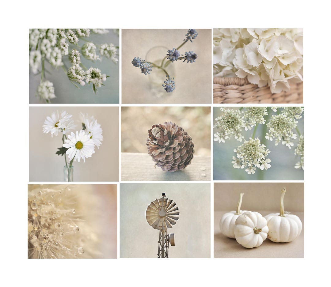 Modern Farmhouse Wall Art, Shabby Chic Rustic Wall Art Collection ...