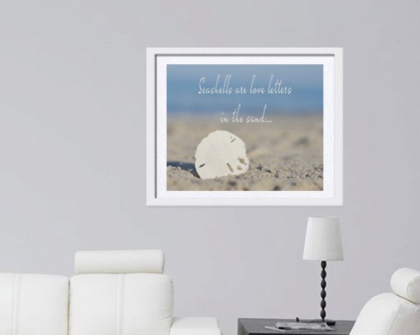 Seashells Are Love Letters Quote Photo Print, Nautical Photography ...