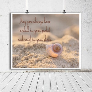 Seashell Quote, Coastal Wall Print Quote, Beach Photography, Beach ...