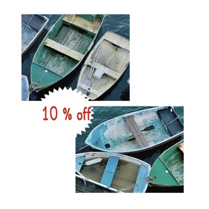 Row Boat Wall Art Set of 2 Prints, Coastal Nautical Prints, Lake House ...