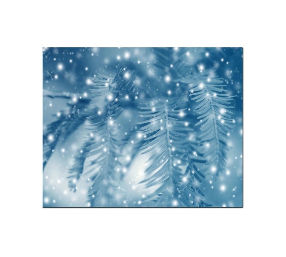Winter Photography Print Blue Winter Decor Teal Blue - Etsy