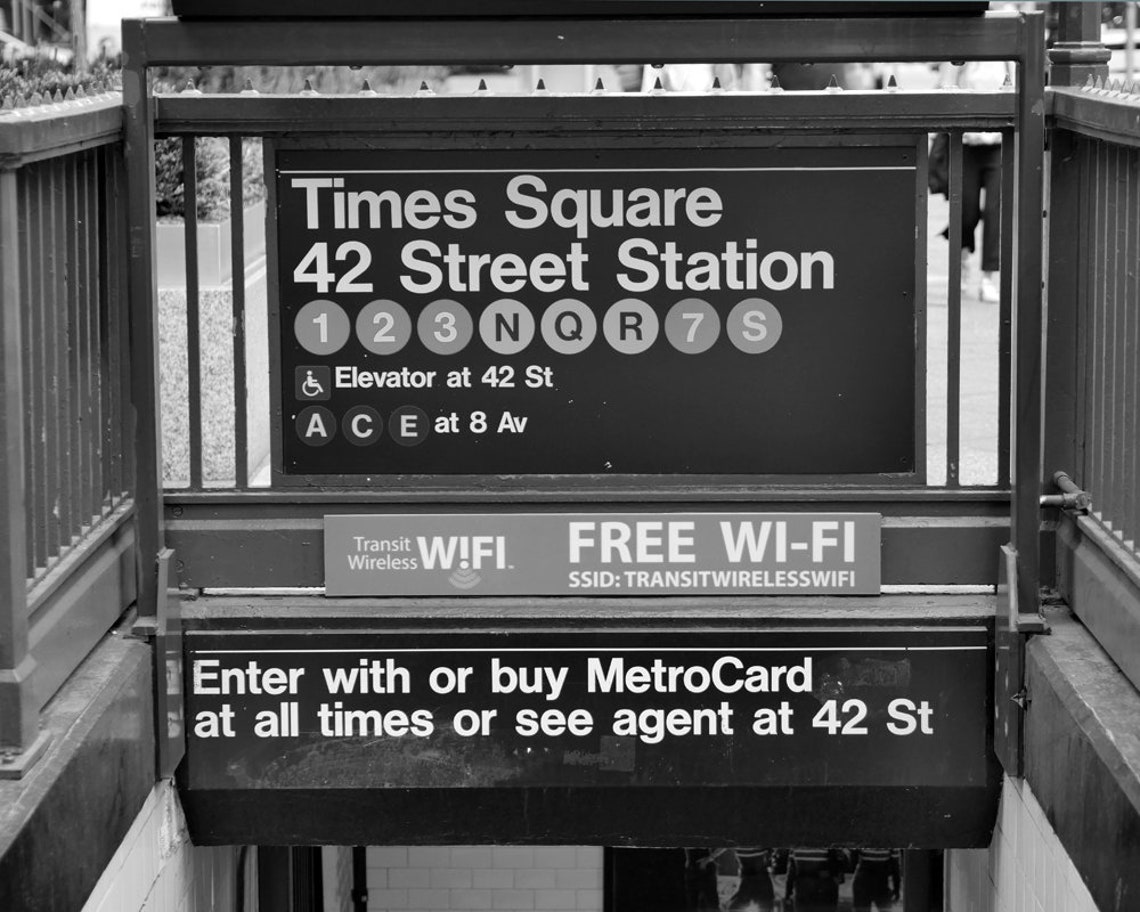 Times Square Subway Sign New York City Photo Print or Canvas - Etsy
