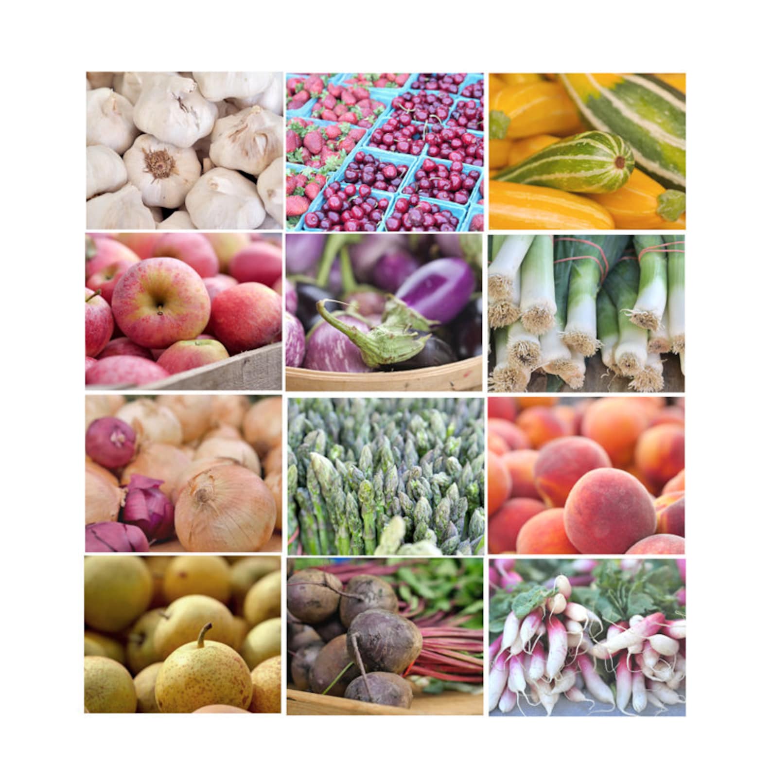 Fruit and Vegetable Prints Wall Art Kitchen Gallery Wall Art - Etsy