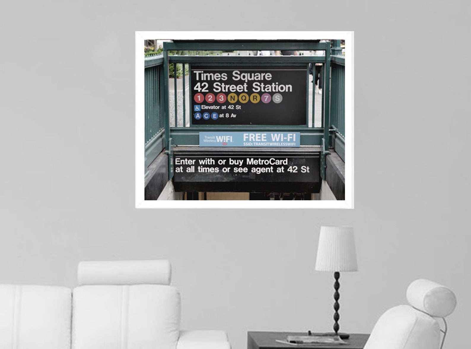 Times Square Subway Sign New York City Photo Print or Canvas - Etsy