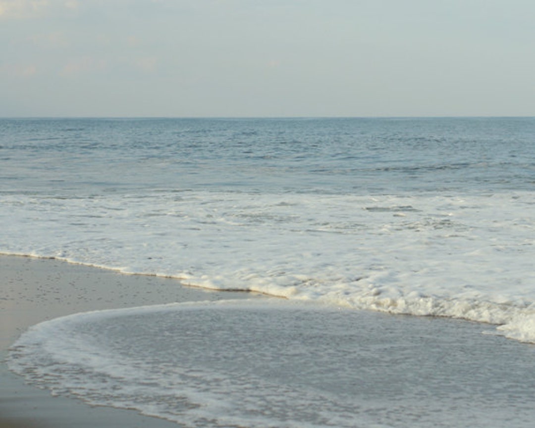 Pastel Blue Coastal Art, Sea Photography, Pale Blue Wall Art Ocean ...