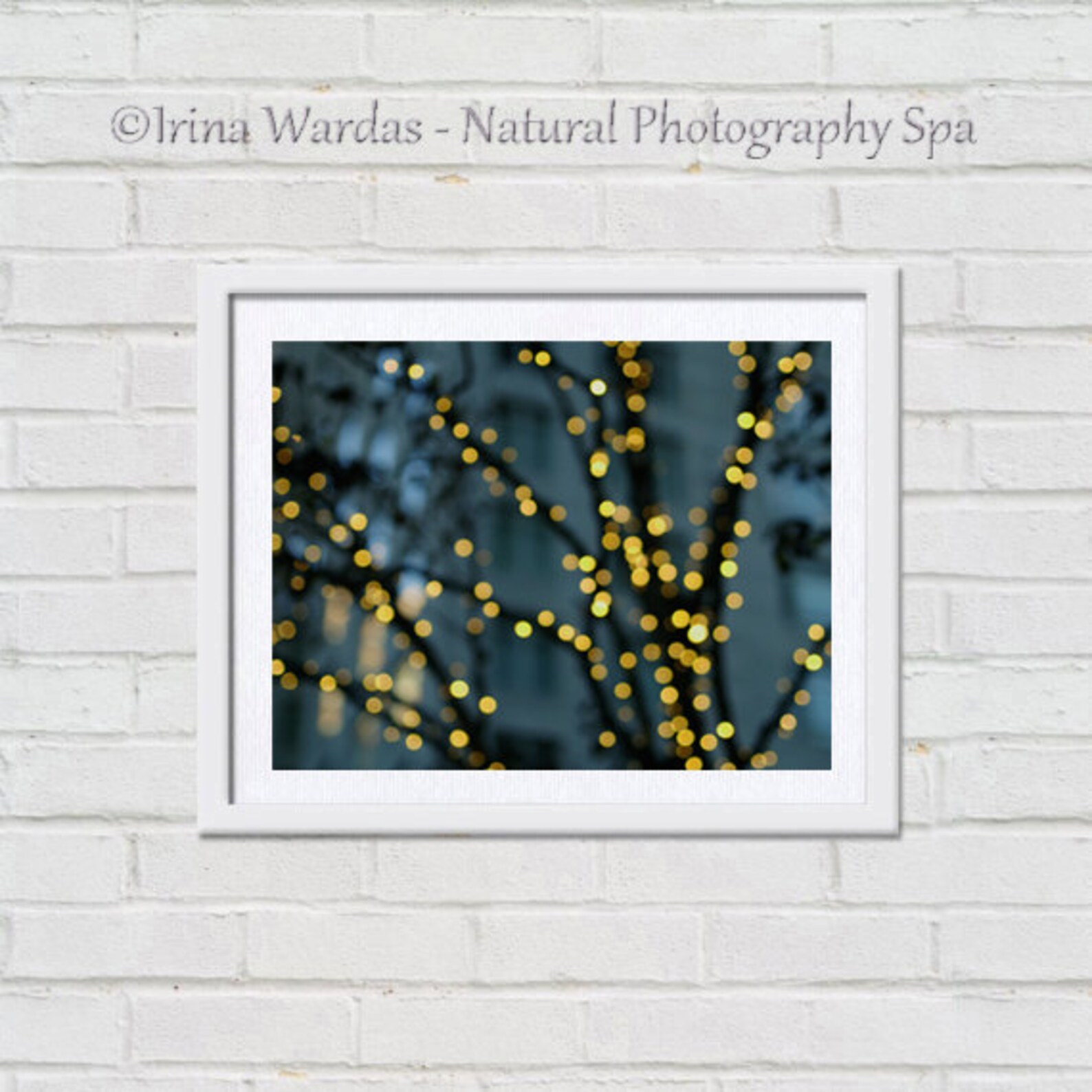 Lighted Tree Branches, Sparkling Tree Photography, Bokeh Light Abstract ...