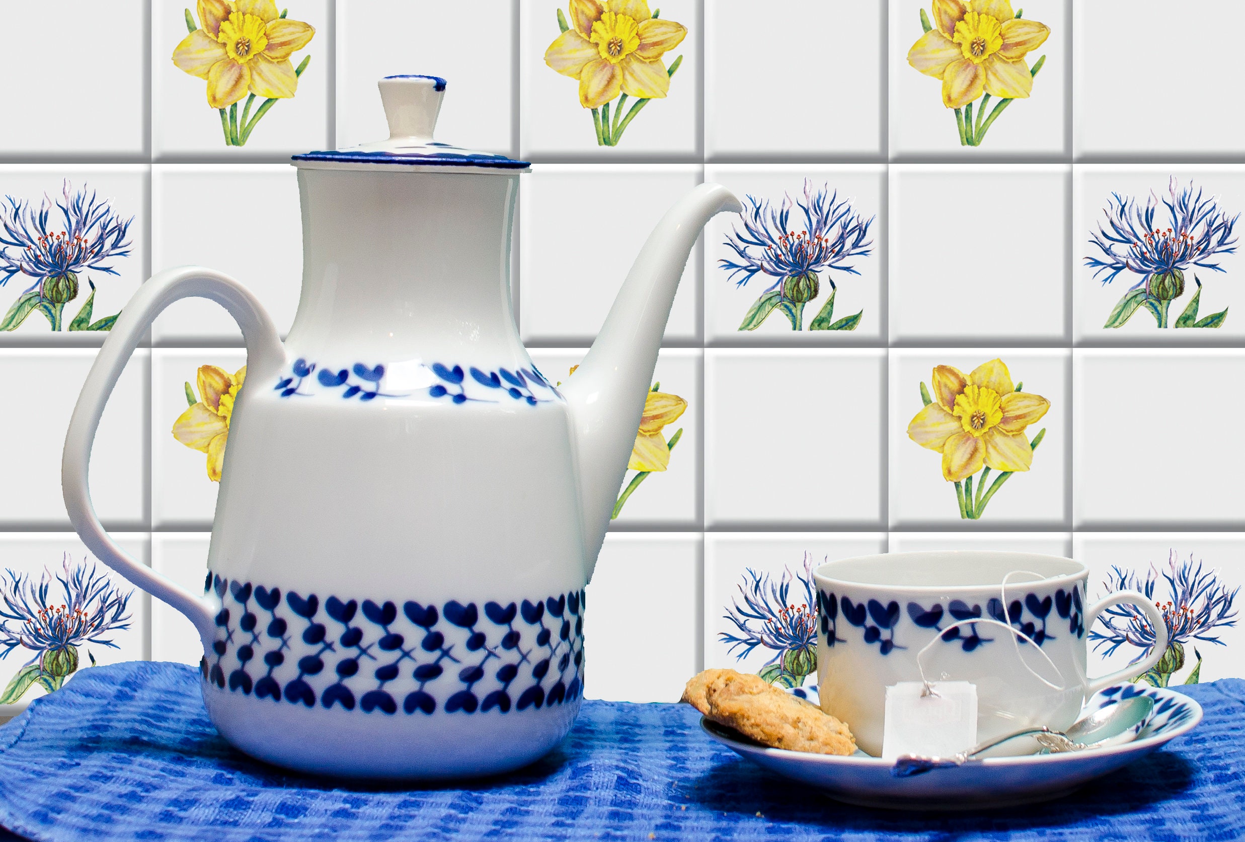 Sunny Ceramic Tile - 4.25 X 4.25 Inches - Etsy