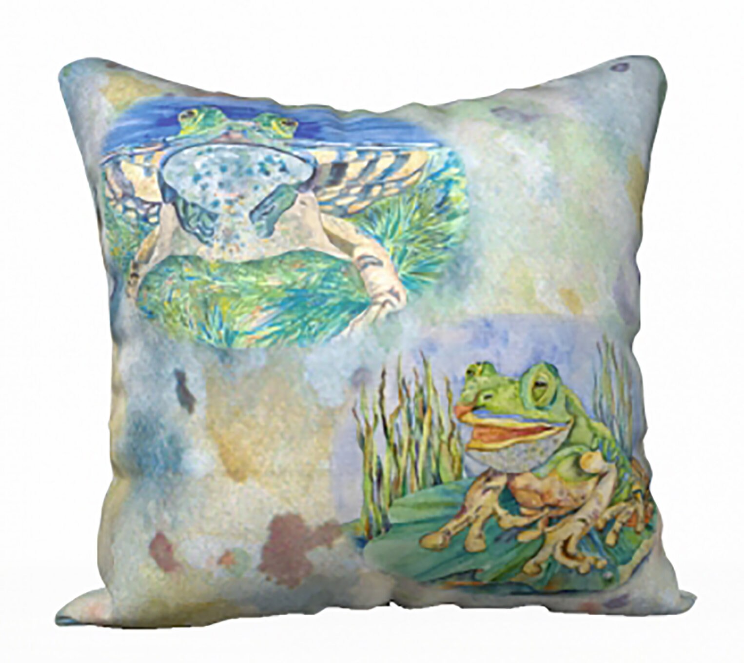 Double Frog Throw Pillow Cover - Etsy