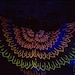 Ultraviolet Bird Wings. Hand-painted Silk Wings Glowing in UV Light ...