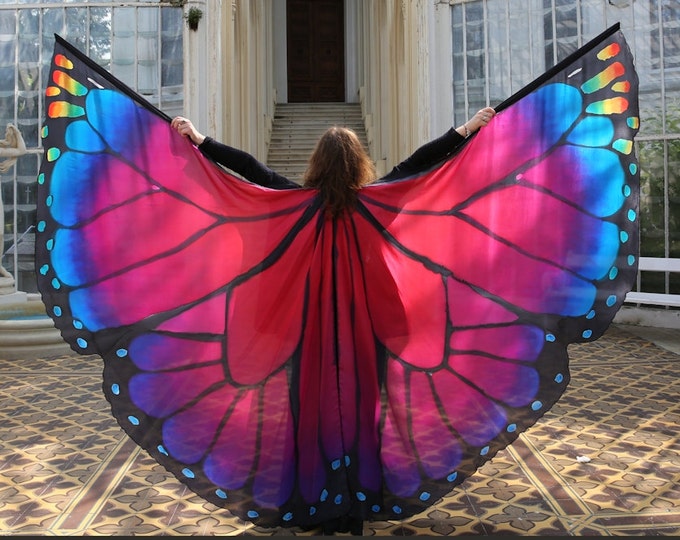 Belly Dance Wings. Hand Painted 100% Silk Isis Wings. Made to Order ...
