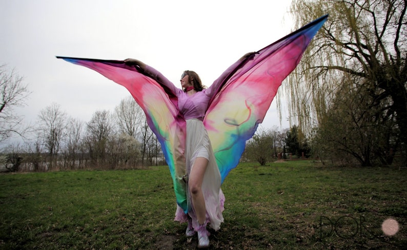 Belly Dance Wings Hand Painted Silk. Made to Order - Etsy UK