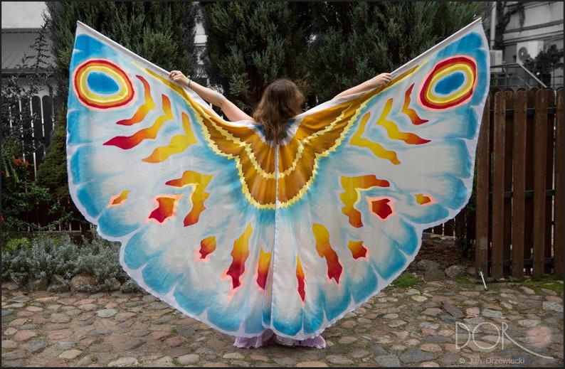 Ultraviolet Butterfly. Hand-painted Silk Wings Glowing in UV - Etsy