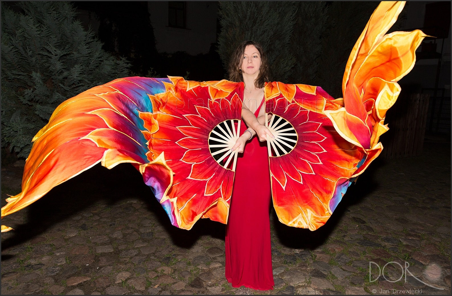 Hand Painted Fire Bird Fan Veils in Xl Size, With Ultraviolet Paint. - Etsy