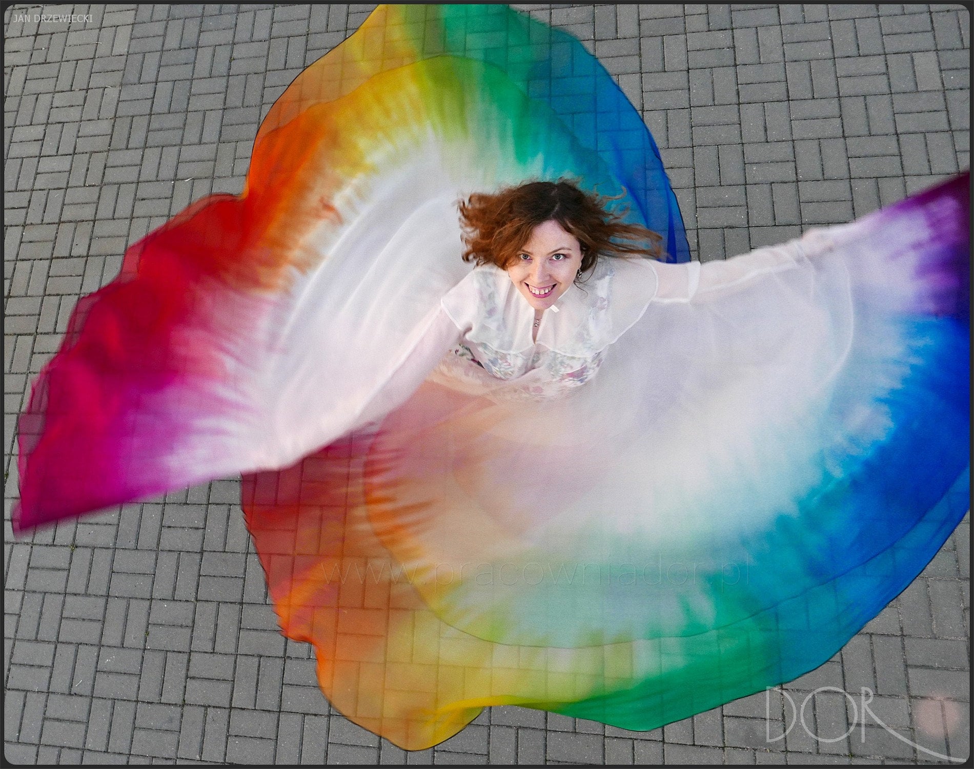 Rainbow Transparent Cape Made of Two Full Circles of Silk - Etsy
