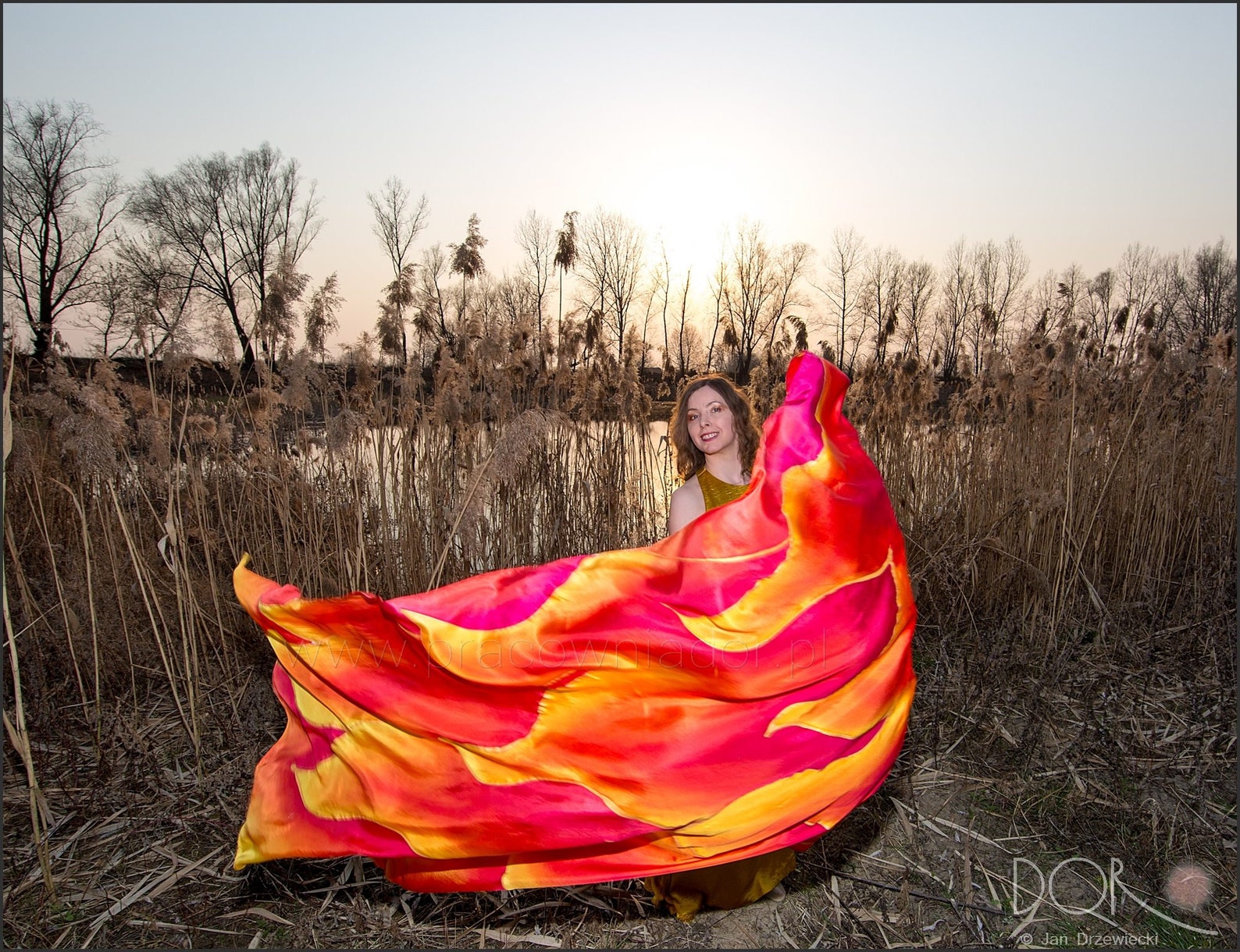 Fire Large Fan Veil. Hand Painted Silk Dance Accessories Made to Order ...