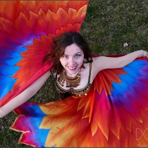 Phoenix Bird Wings. Hand Painted Silk Dance Wings. Costume for Stage ...