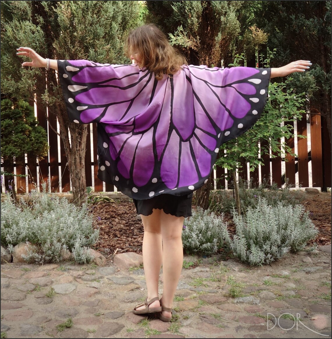 Monarch Butterfly Kimono. Hand Painted Silk Kimono. Made to Order - Etsy