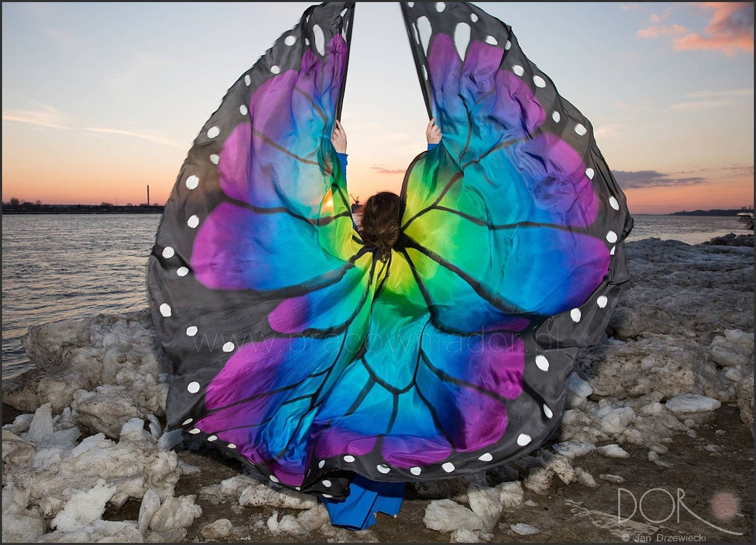 Whole Wheel Dance Wings Made of Hand Painted Silk. Two - Etsy