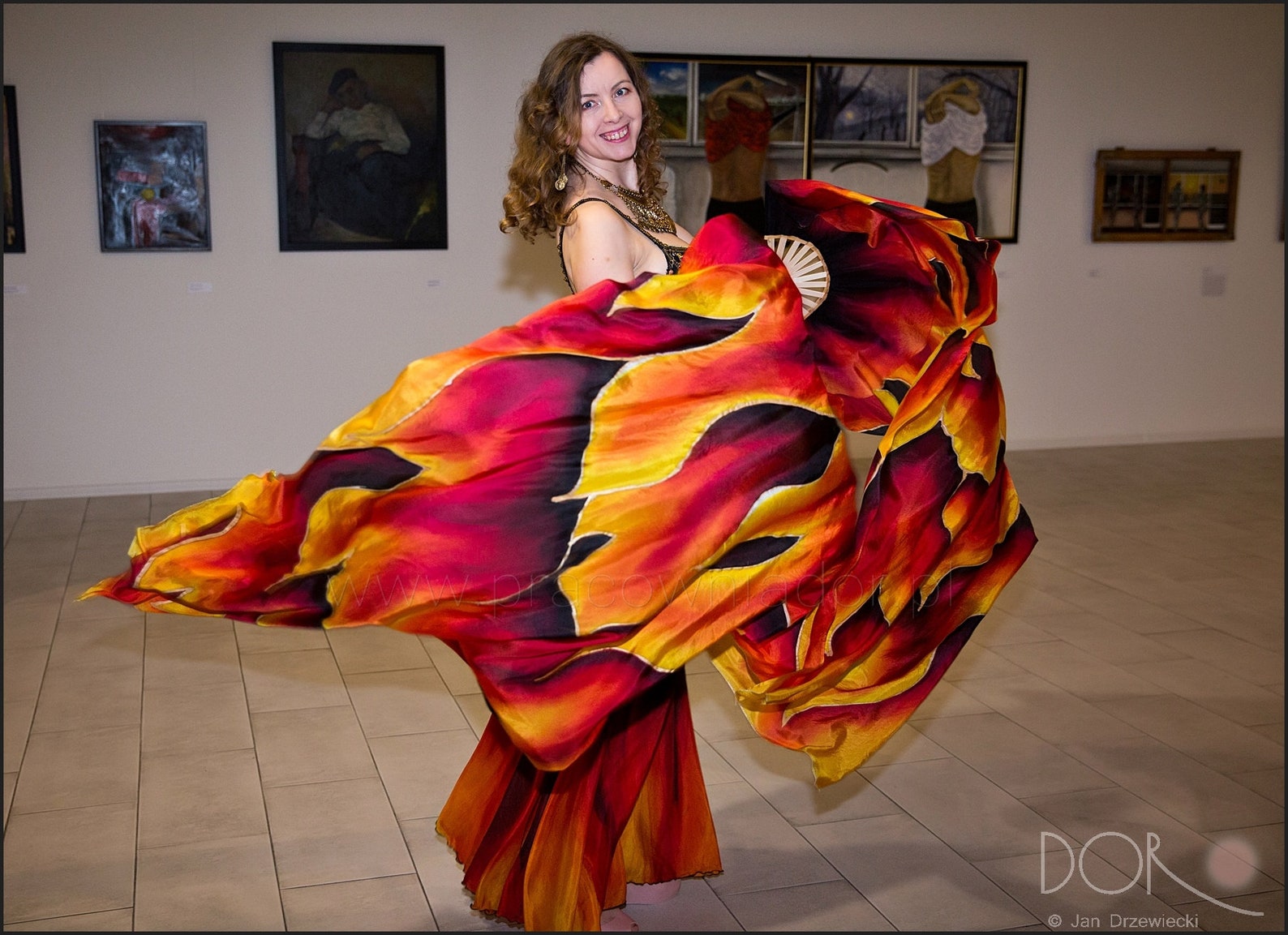 Hand Painted Silk Fire Fan Veils: Belly Dance Accessories - Etsy