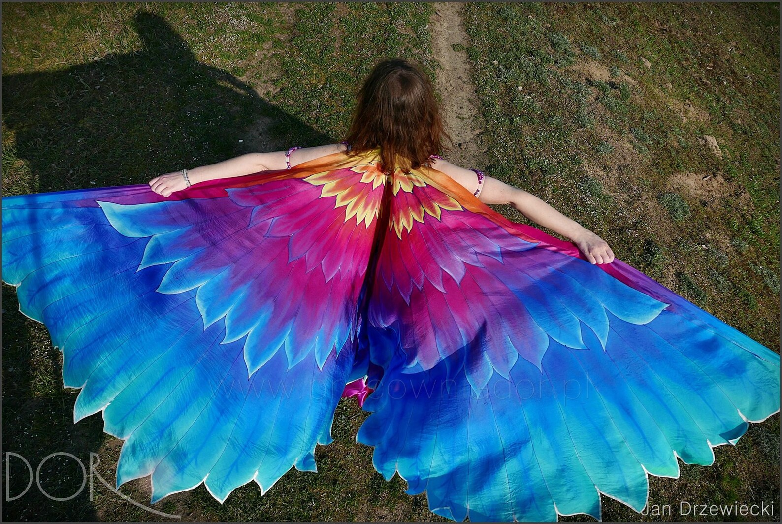 Bird Wings in Blue and Purple. Hand Painted Silk Wings With | Etsy