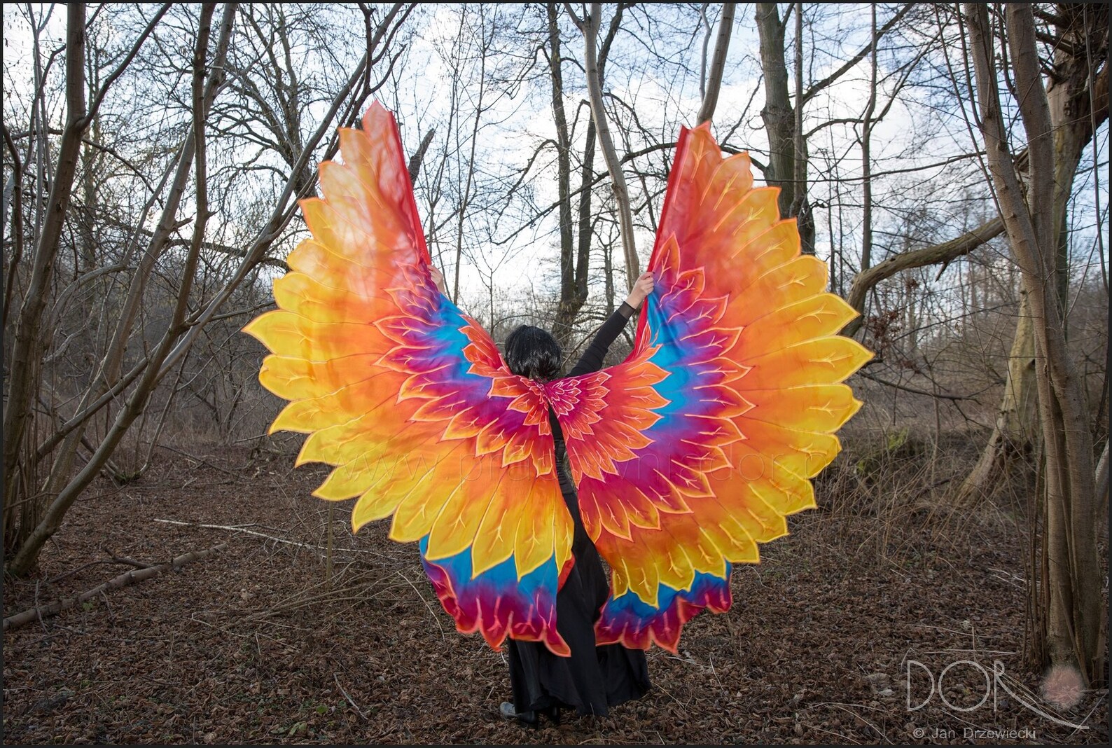 Ultraviolet Bird Wings. Hand-painted Silk Wings Glowing in UV - Etsy