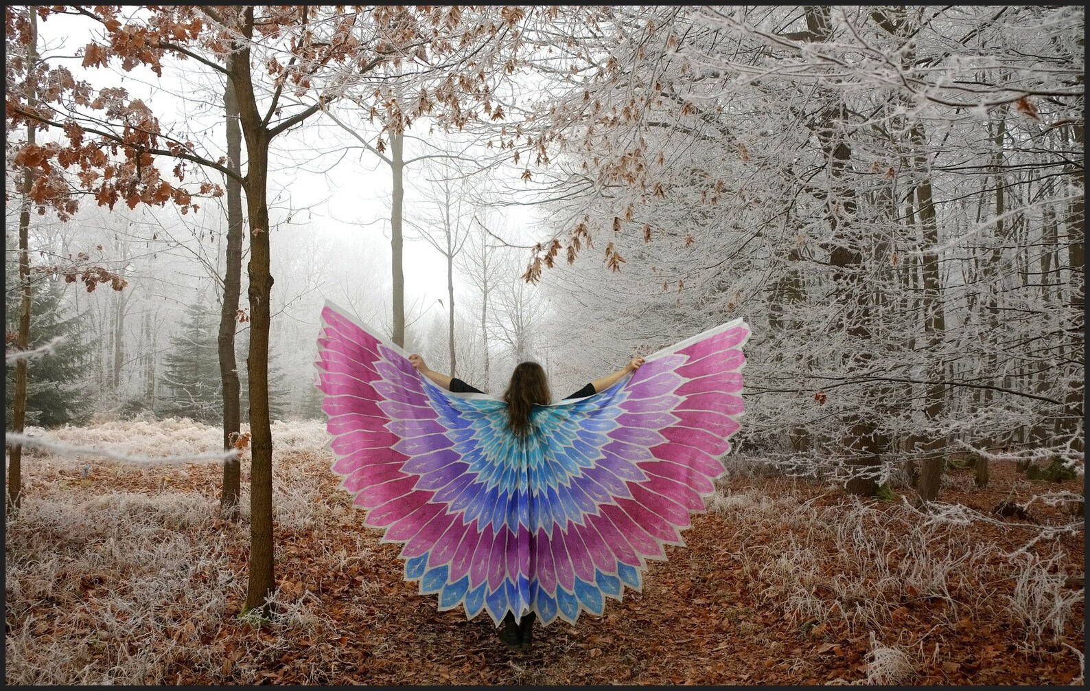 Ultraviolet Bird Wings. Hand-painted Silk Wings Glowing in UV - Etsy