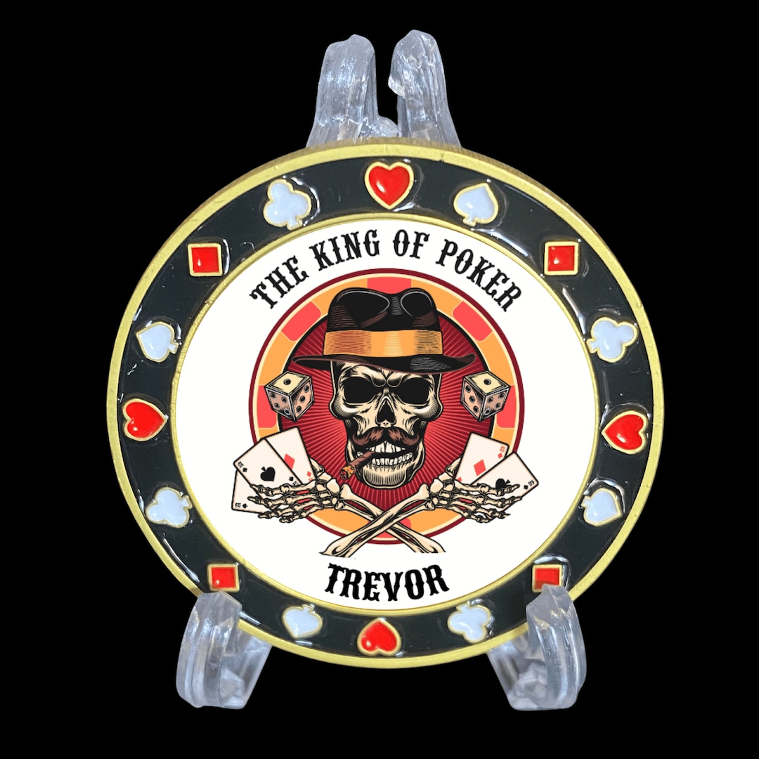 King of Poker Personalized Card Protector Personalized Name Card Guard ...