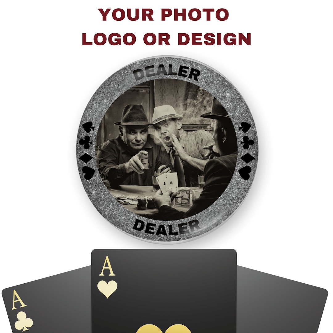 Personalized Glass Dealer Button, Poker Dealer Button, Dealer, Big ...