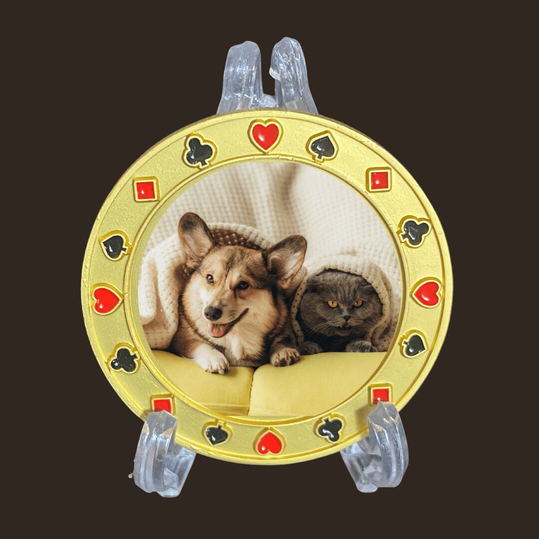 Poker Chip, Personalized Photo Poker Chip, Customized Pet Photo Poker ...